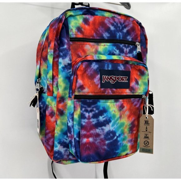 Jansport | Bags | Jansport Big Student Backpack Colorful Tie Dye Fits 5 ...
